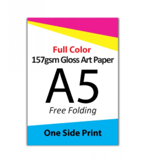 A5 Flyer - 157gsm Gloss Art Paper (1 Side Print,Free Folding)- FREE ...